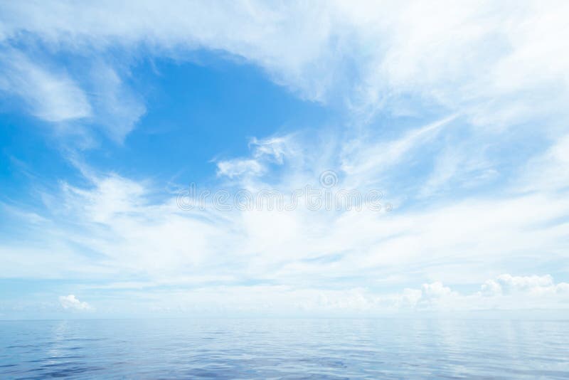 Open ocean and cloudy sky stock image. Image of horizon - 93889629
