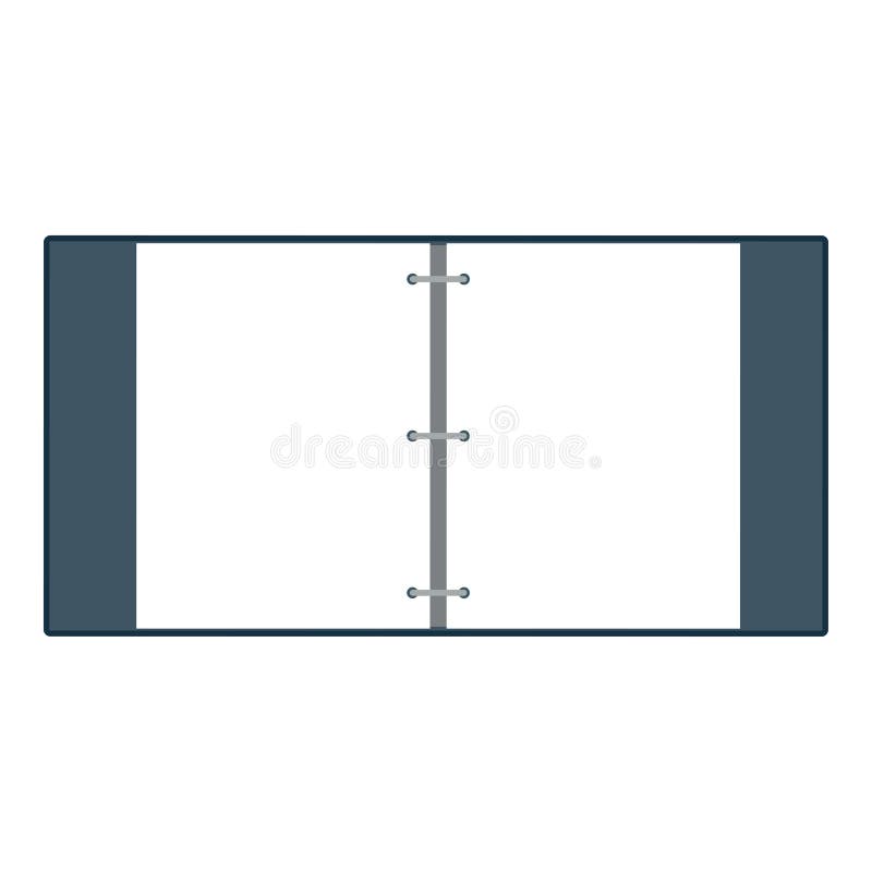 Open Office Ring Binder with Paperwork Stock Vector - Illustration of ...
