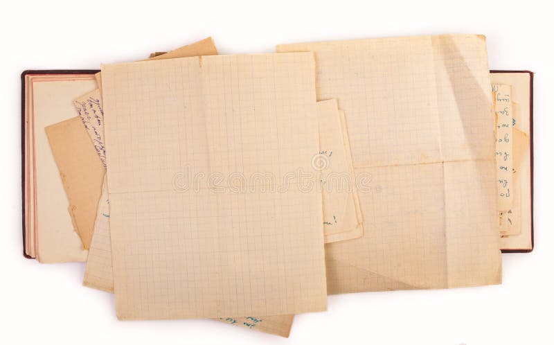 Open Old Book with Copy Space Isolated on White Background Stock Image ...