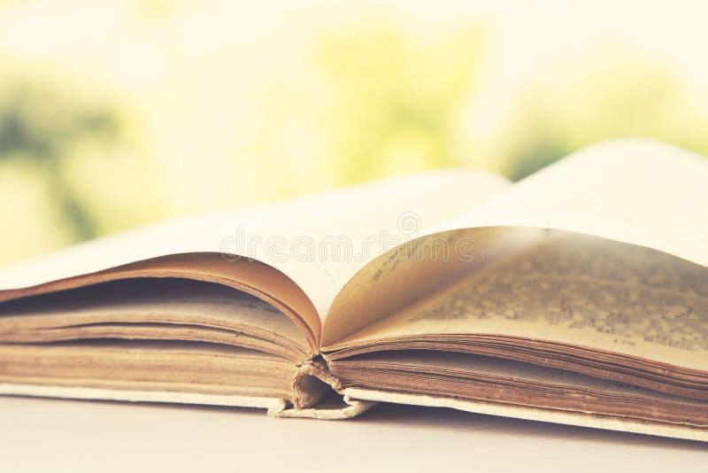Open Old Book, Knowledge Concept Stock Photo - Image of college ...