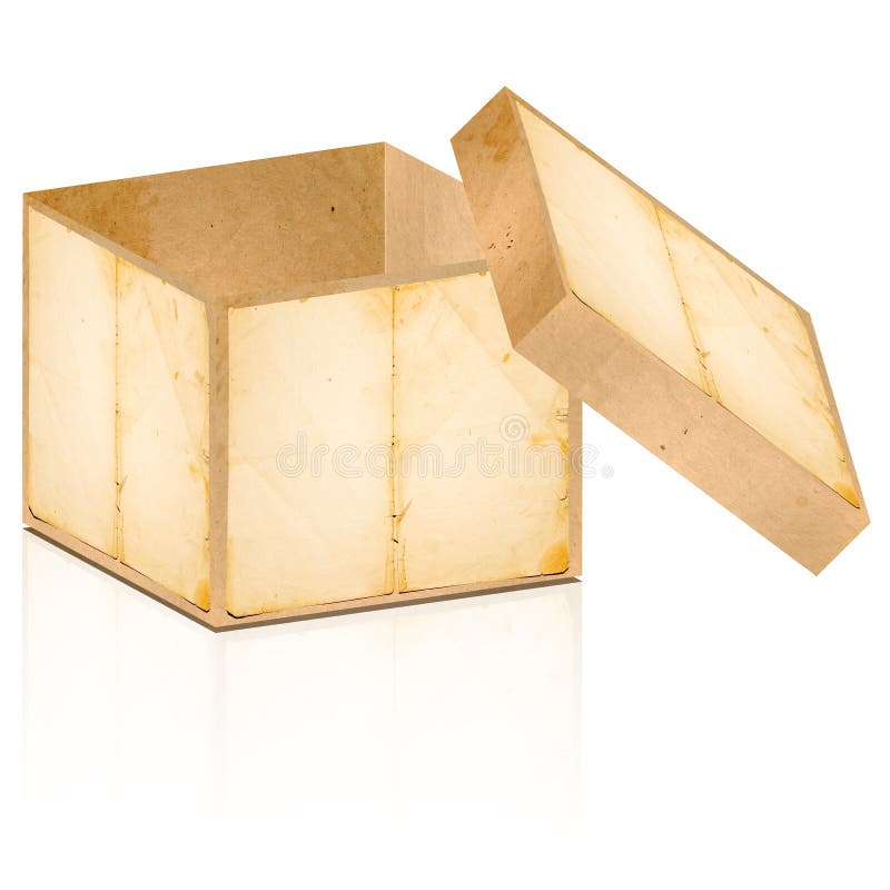 Old cardboard box stock photo. Image of rough, square - 16422434