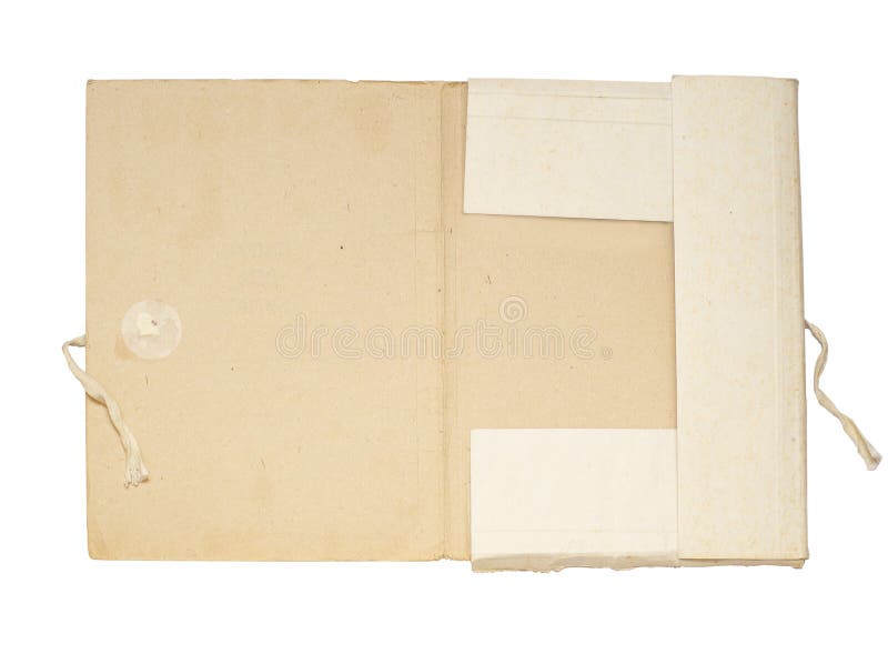 Old folder with papers stock image. Image of documents - 20035033