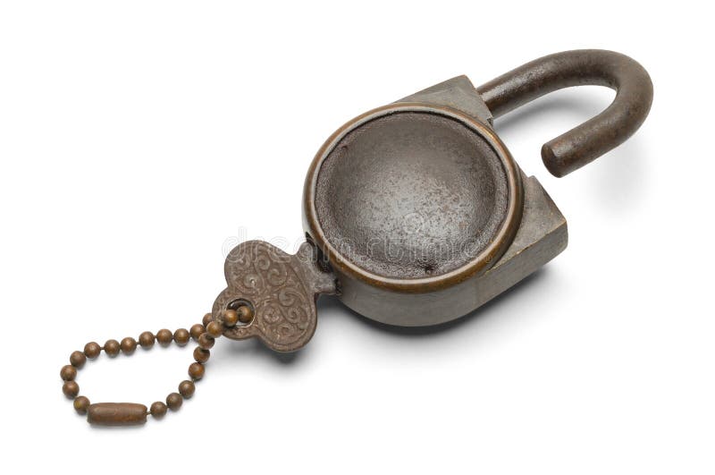 Open Old Lock stock photo. Image of closed, padlock, iron - 53514054