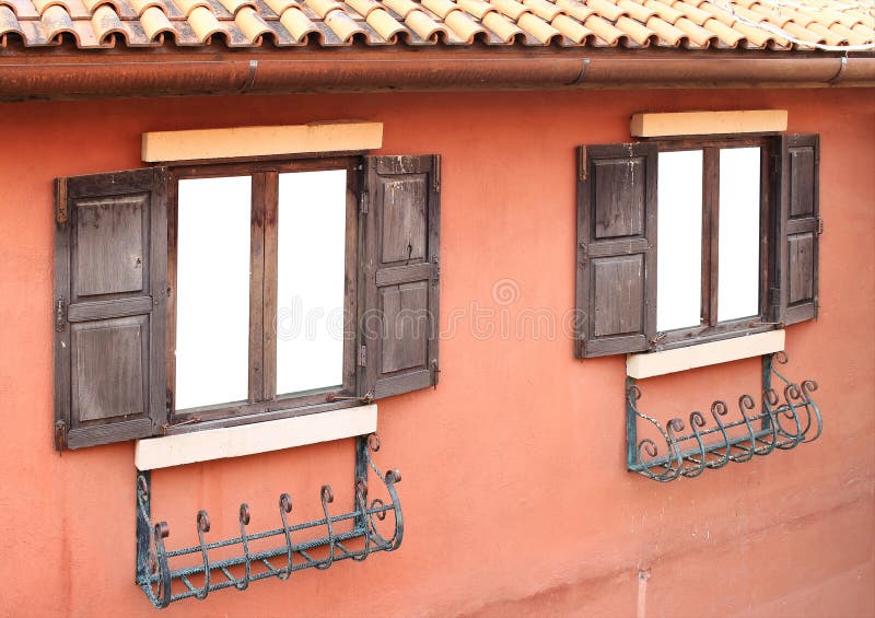 Open Old Window on Brick Wall Stock Photo - Image of architecture ...