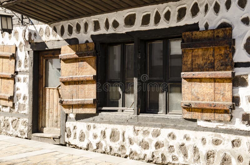 Open Old Window stock image. Image of bansko, antique - 89543699
