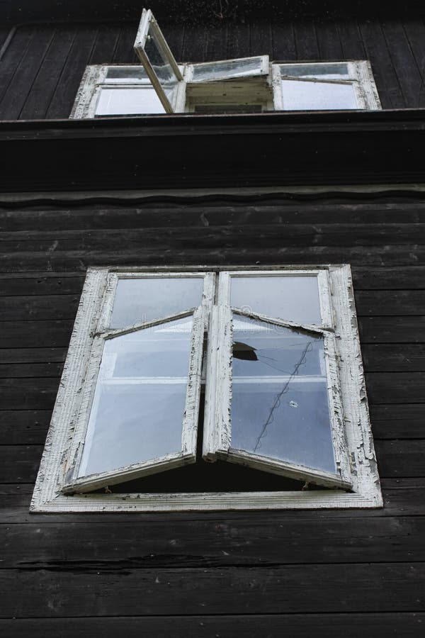 Open old windows stock photo. Image of glass, windows - 90453808