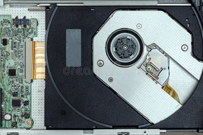 Open Optical Disc Drive on a Modern Laptop Computer without Disc. Stock ...