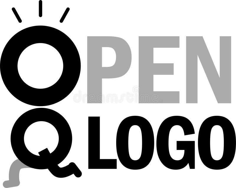 Open the OQ Logo Template for a Fun White Background Logo. Sides OQ in ...
