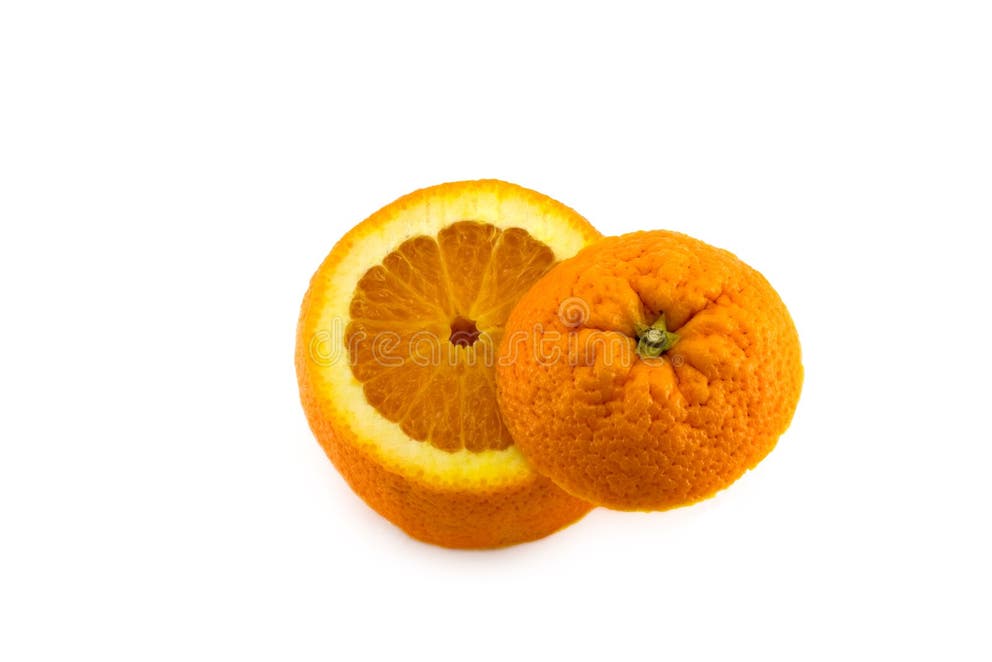 Open Orange with Bottom Isolated Stock Photo - Image of orange, juicy ...