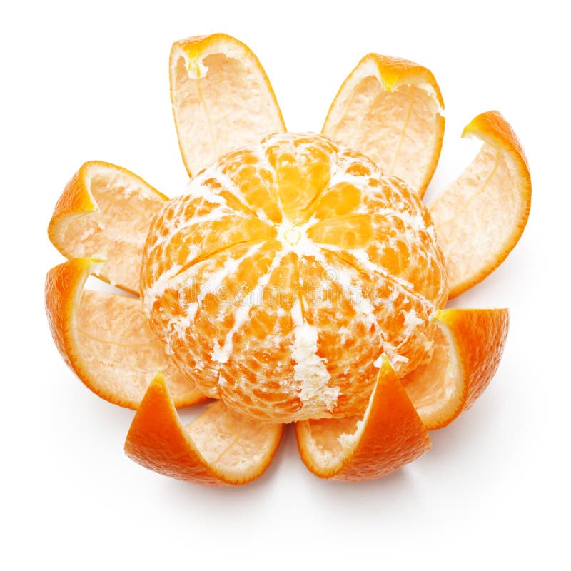 Isolated peeled tangerine stock photo. Image of mandarin - 16715112