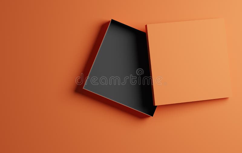 Open Orange Box Isolated on Dark Background Vector Stock Vector ...
