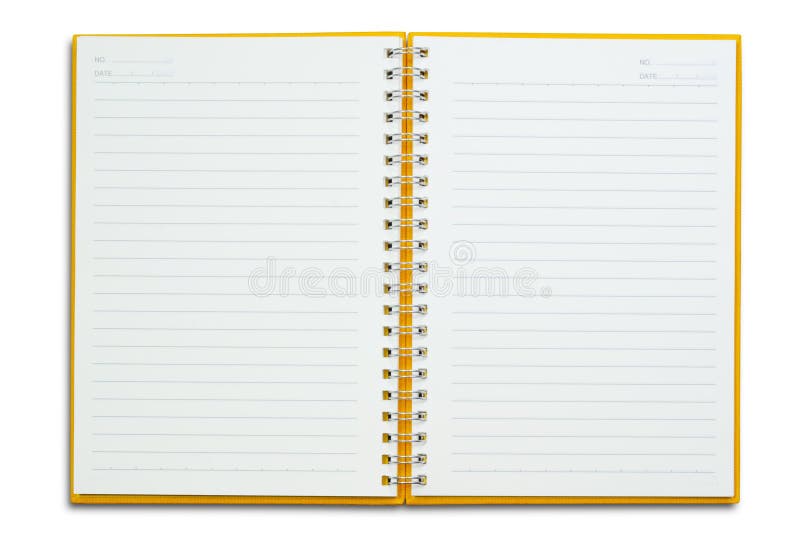 Opened Spiral Notebook. stock image. Image of book, note - 1737401