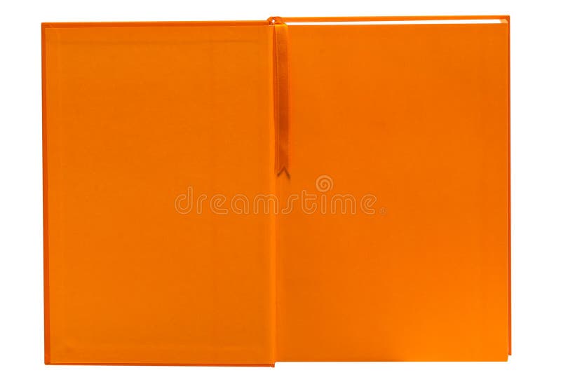 Open Orange Notebook Isolated Stock Photo - Image of message, open ...