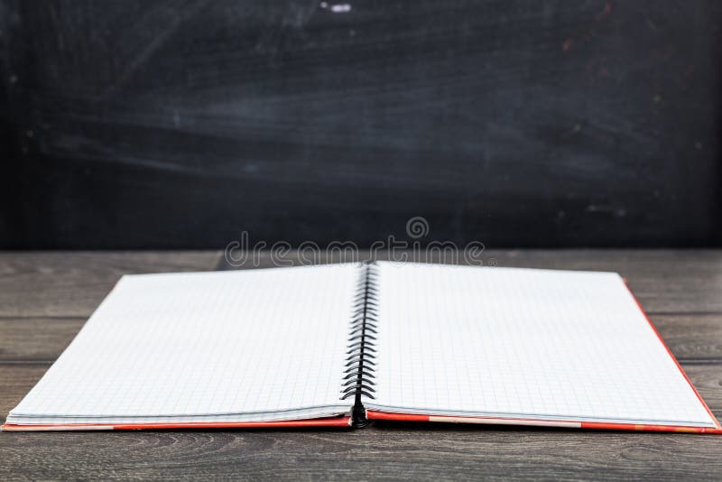 Open Orange Notebook on Wood Stock Image - Image of diary, office ...