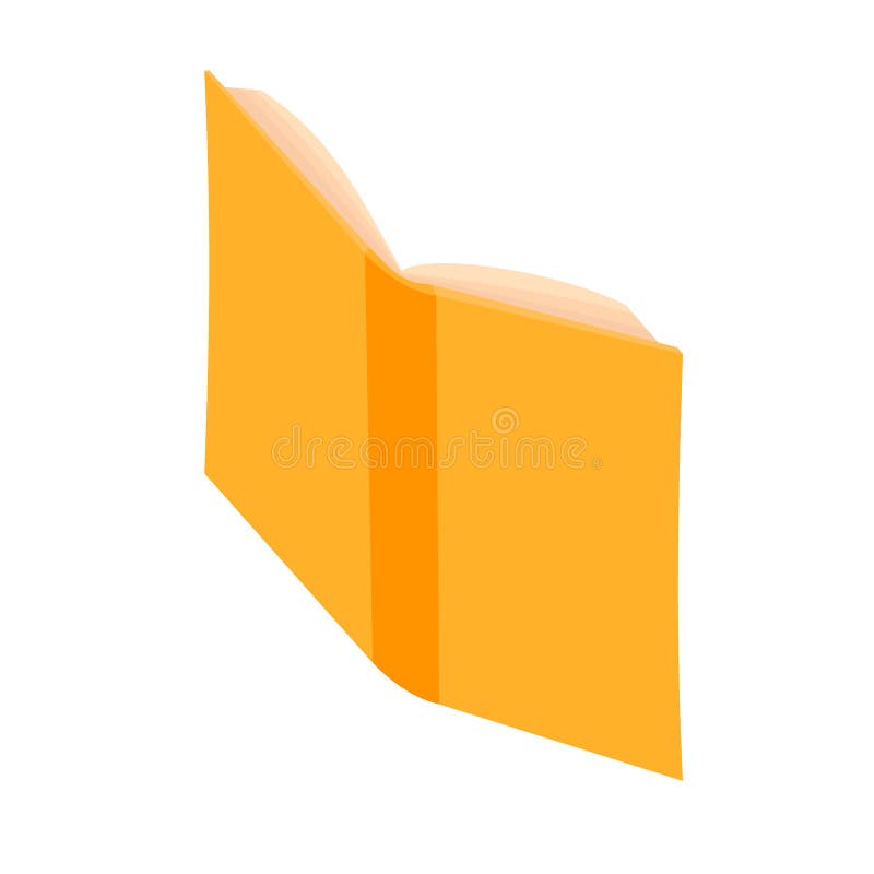 Open Orange School Book Icon, Isometric Style Stock Vector ...