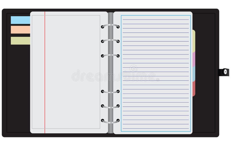 Open organizer stock vector. Illustration of board, empty - 31624680