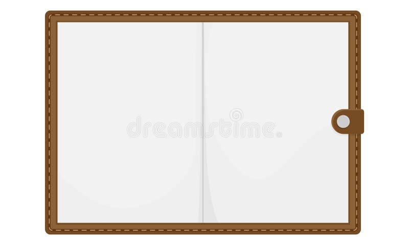 Open Organizer with Blank Pages. Open Empty Diary. Flat Style Stock ...