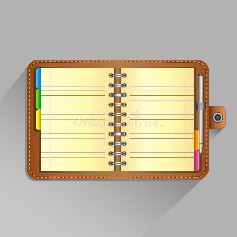 Open organizer. stock vector. Illustration of multicolor - 33109340