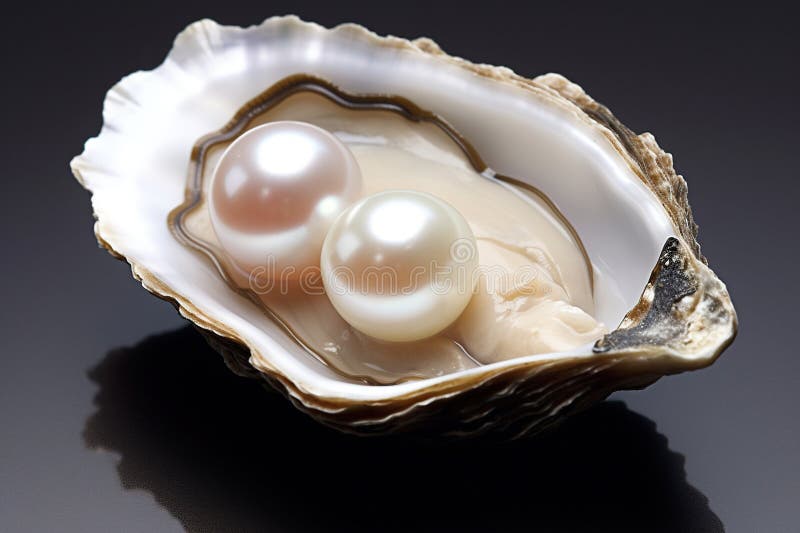 Open Oyster with Pearl Inside of it. Generative Ai Stock Photo - Image ...