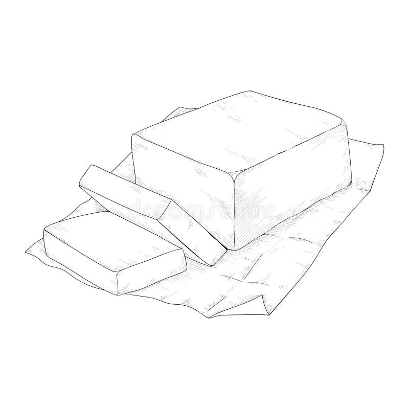 An Open Pack of Butter or Margarine. Pieces of Butter on Foil Stock ...