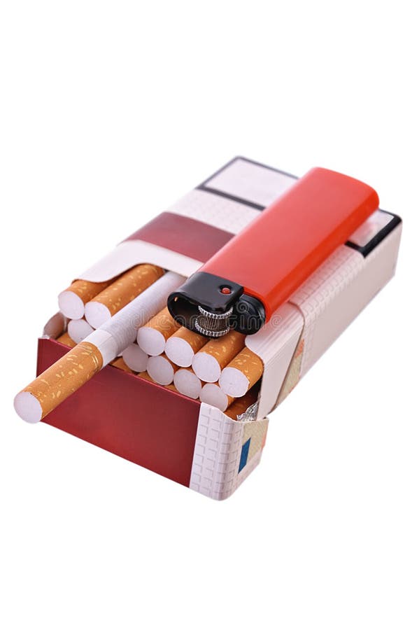 Open pack of cigarettes stock image. Image of addiction - 19956603