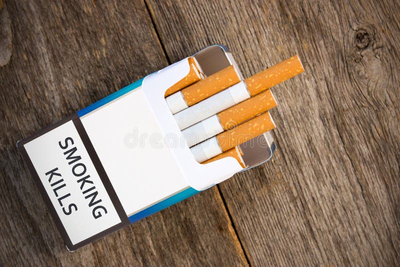 Open pack of cigarettes stock image. Image of drugs, habit - 36919405