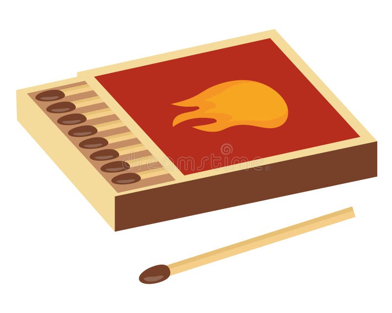 An Open Pack of Matches. Vector Stock Vector - Illustration of danger ...