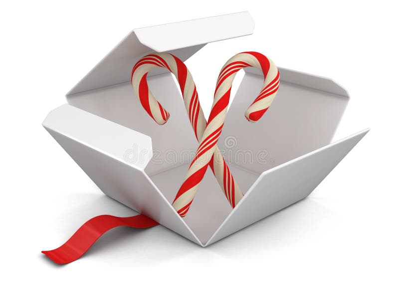 Open Package with Candy Can Stock Illustration - Illustration of ...