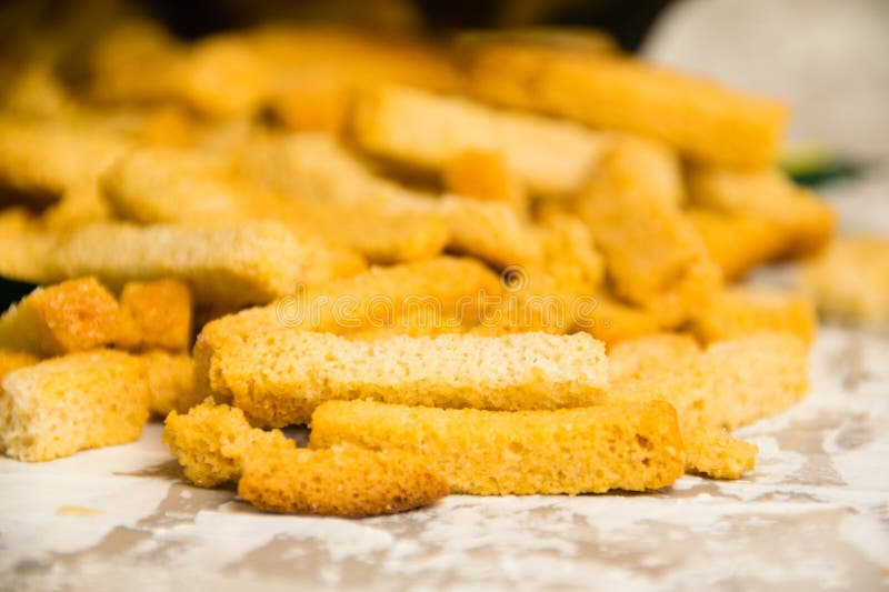 Open Package with Delicious Wheat Bread Crackers, Macro Crackers Stock ...