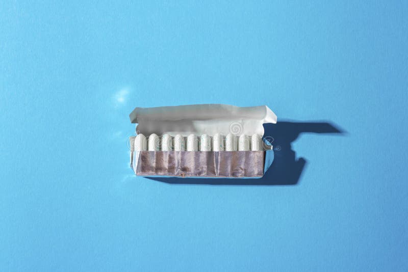 Blue Chewing Gum Package Isolated White Photos - Free & Royalty-Free ...