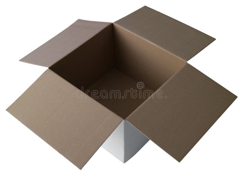 Open Package on Isolated Background Stock Image - Image of dispatch ...