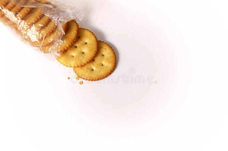 Open Package of Round Butter Crackers Stock Photo - Image of packaged ...
