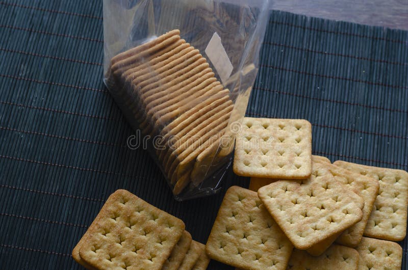 An Open Package of Saltine Crackers Stock Image - Image of high ...