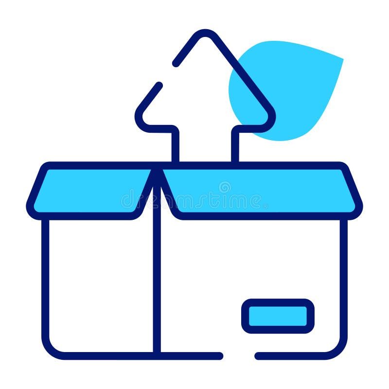 Open Package with Up Arrow Concept of Unpacking Vector Stock Vector ...