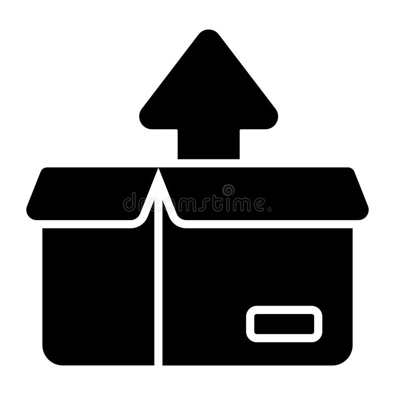 Open Package with Up Arrow Concept of Unpacking Vector Stock Vector ...