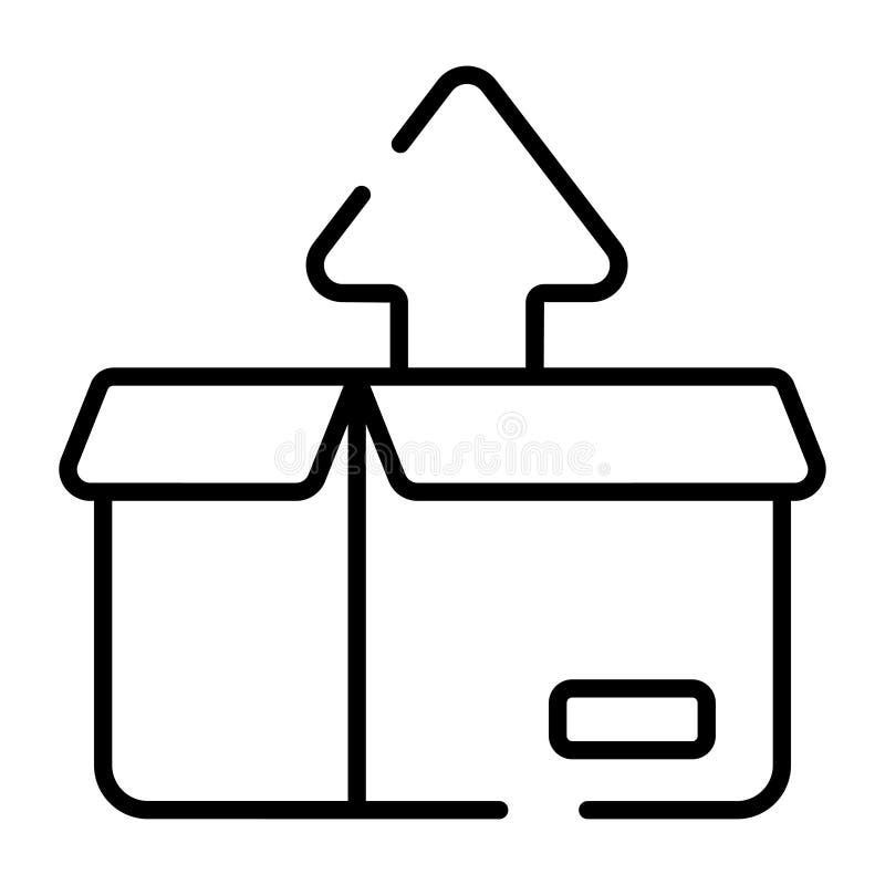 Open Package with Up Arrow Concept of Unpacking Vector Stock Vector ...