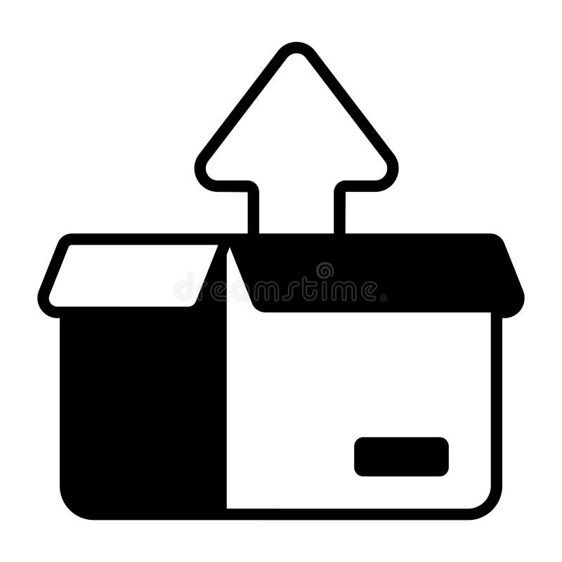 Open Package with Up Arrow Concept of Unpacking Vector Stock Vector ...