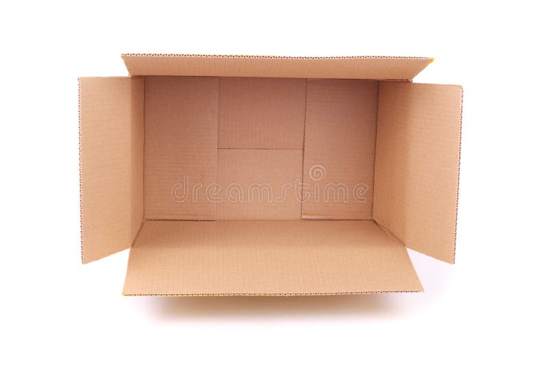 Open Packing Box Isolated on White, Concept of Delivery Stock Photo ...