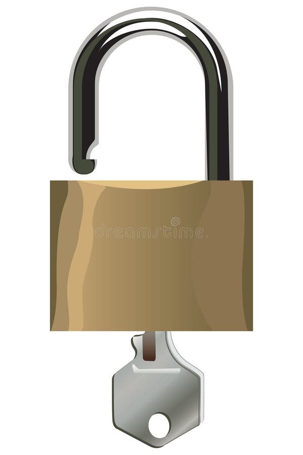 Open padlock stock vector. Illustration of protect, padlock - 829292