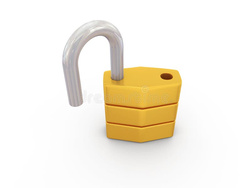 Open Padlock with Key Vector Illustration Stock Vector - Illustration ...