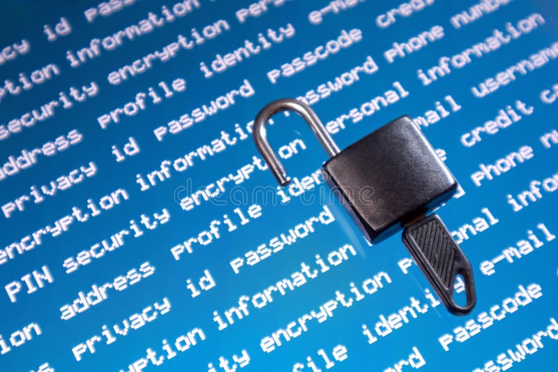 An Open Padlock on a Digital Screen. Information Leaks and Hacked ...