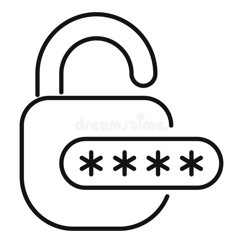 Open Padlock Displaying Password with Stars Showing it is Unlocked ...