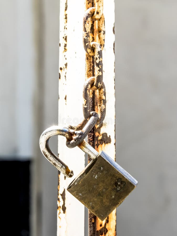 Open padlock hanging stock image. Image of business - 139123571