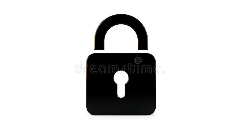Open Padlock Icon Isolated on White Symbolizing Access Stock Photo ...