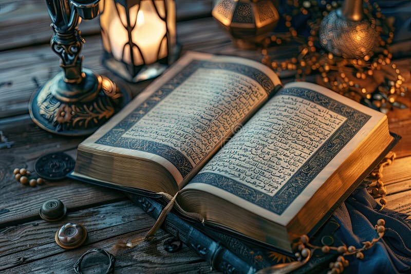 Open Page with Beautiful Arabic Calligraphy Stock Image - Image of ...