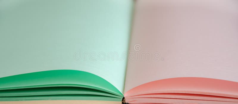 Open Page of Notepad, Delicate Postcard, Pastel Colors. Open Book with ...