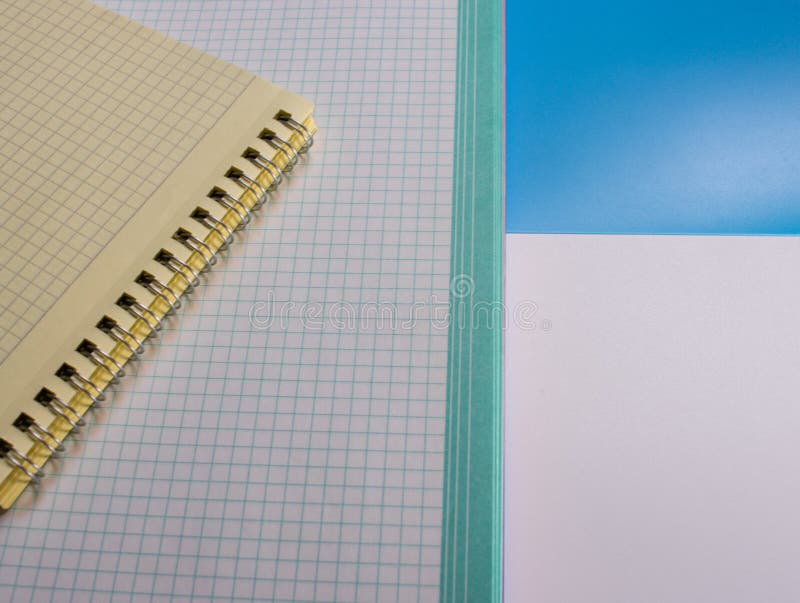 An Open Page of Two Notebooks in Close-up. Stock Photo - Image of palm ...