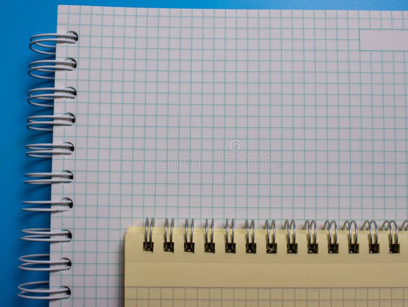 An Open Page of Two Notebooks in Close-up. Stock Image - Image of palm ...