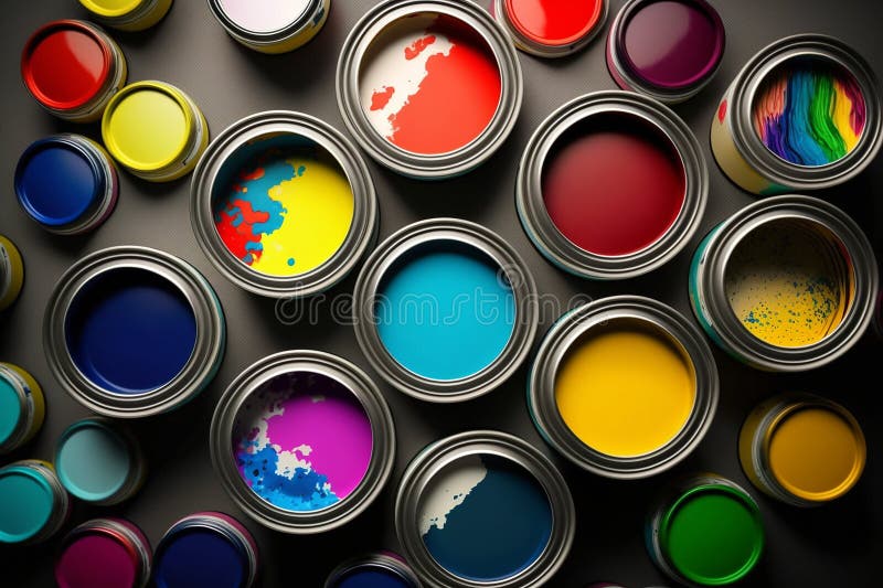 Top View Paint Bucket Stock Illustrations – 250 Top View Paint Bucket ...