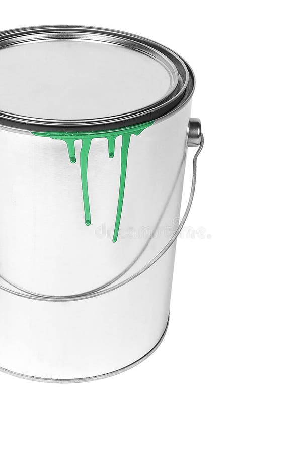 Open, painted bucket stock image. Image of color, paint - 124463587